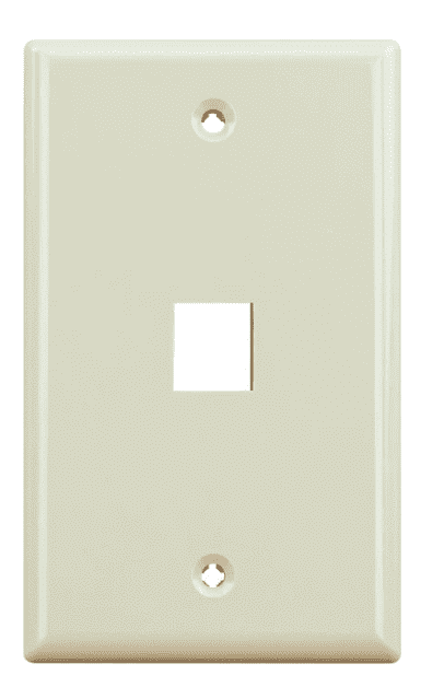 PRO-FP-KEY-1-I LYNN Single gang wallplate – 1 keystone port – ivory ...