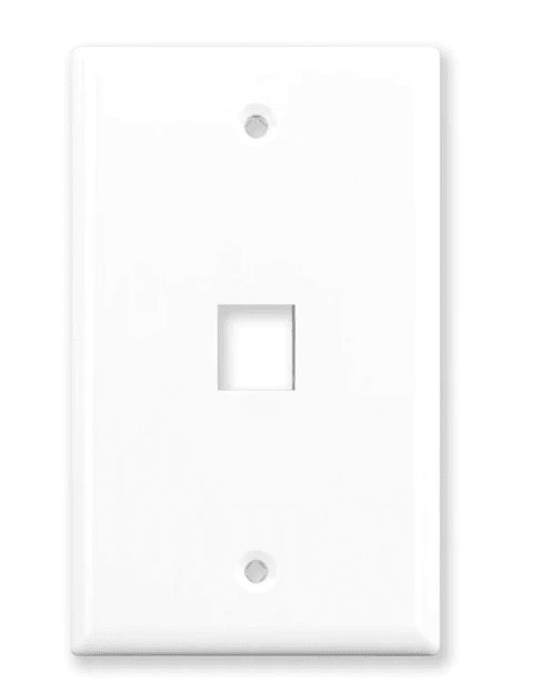 PRO-FP-KEY-1-W LYNN Single gang wallplate – 1 keystone port – white ...